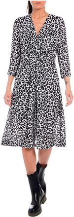 Replay Damen W9680 Kleid, 010 Natural White/Black, XL