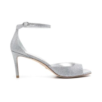 Stuart Weitzman Silberne Sandalen mit Absatz - - Shoes - Damen - Grau - 39 EU