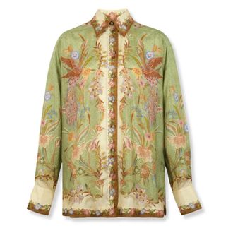 Zimmermann Femme, Blouses et Chemises, Bleu, Taille: 40 FR Indra Shirt