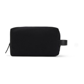 Giorgio Armani Kulturbeutel aus Mesh und Leder - - Bags - Damen - Schwarzk - ONE SIZE