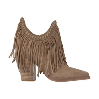 Alma En Pena Langer Fransenstiefel - - Shoes - Damen - Beige - 41 EU