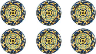 Excelsa Trinacria Set mit 6 Pizzatellern, Porzellan, Durchmesser 31,5 cm