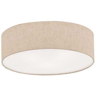 Fischer Plafonnier salon lampe chambre luminaire m&eacute;tal lin d 60 cm
