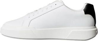 Calvin Klein Baskets Cupsole Homme Chunky Laceup en Cuir, Blanc (Bright White/Black), 42