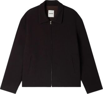 Sandro Jacke mit gepr&auml;gtem Rei&szlig;verschluss - Braun