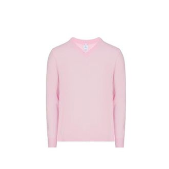 Au Printemps Paris Kaschmir-Pullover mit V-Ausschnitt - Rosa