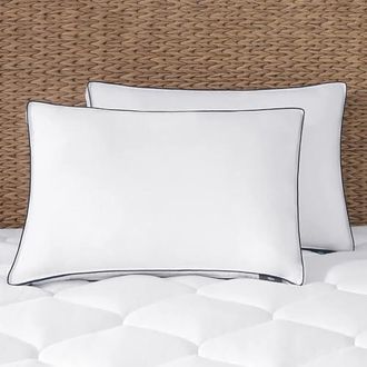 Serta Ocean Breeze atmungsaktives Hotelqualität, mittelfest, verstellbares Stützbettkissen für Seiten-, Rücken-, Bauchschläfer, Queen-Size-Bett (1 Stück), W