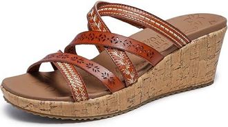 Skechers Beverlee Tiger Posse, Sandale Femme - Marron (Lug) - 37 EU