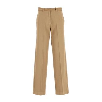 Forte_Forte Femme, Pantalons, Beige, Taille: 36 FR Chinos en coton