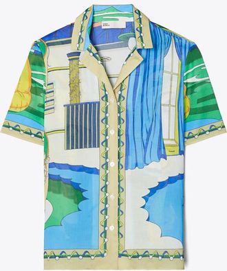 Tory Burch Damen Bedrucktes Freizeithemd