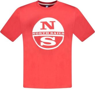 North Sails Rotes Baumwoll-T-Shirt - - Tops - Herren - Rot - L
