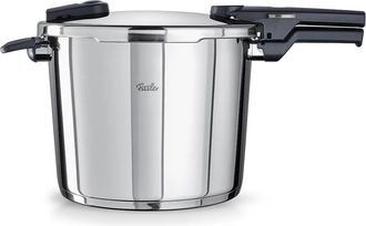 FISSLER Vitaquick/Schnellkochtopf (10 L, Ø 26 cm) Edelstahl-Dampfkochtopf, 2-Garstufen, Made in Germany - Induktion