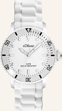 s.Oliver S.Oliver Armbanduhr Aus Silikon weiss
