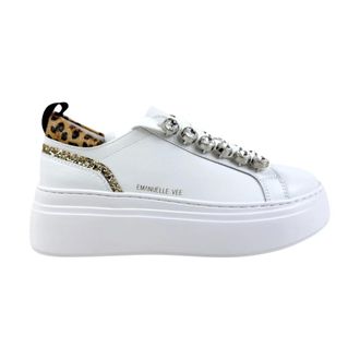 Emanuelle Vee Femme, Chaussures, Blanc, Taille: 38 EU Bice Baskets Strass Pelle 461P-901-13-P003