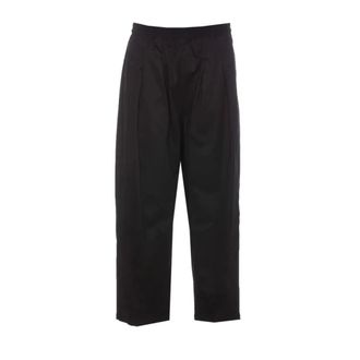 Maison Margiela Homme, Pantalons, Noir, Taille: L Pantalon en Coton Noir &agrave; Cordon