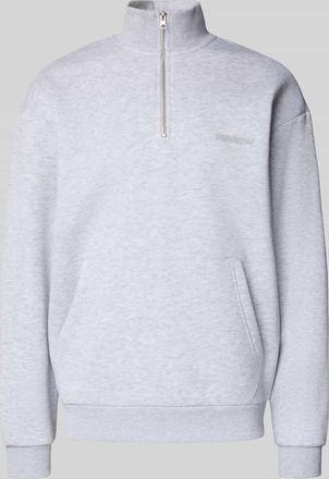 Review Sweatshirt mit Stehkragen und Reißverschluss