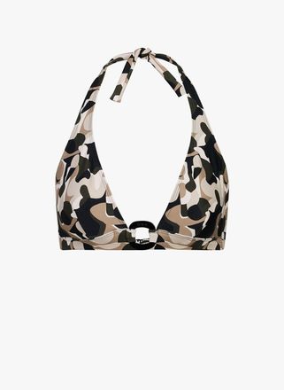 D Nu D Haut de maillot de bain triangle &agrave; imprim&eacute; camouflage