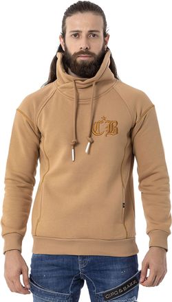 Cipo & Baxx Herren Hoodie Sweatshirt CL529 Braun - Stylischer Pullover im Casual Streetwear Look mit Kapuze & K&auml;ngurutasche - Bequemes Oberteil f&uuml;r Alltag & Freiz