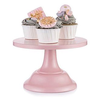 Nuptio Pr&eacute;sentoirs &agrave; G&acirc;teau Rose, G&acirc;teau de Dessert de Mariage 20cm G&acirc;teau Rond se Dresse pour F&ecirc;te de F&ecirc;te d Anniversaire de Mariage Anniversaire Baby Showe