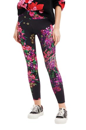 Desigual Leggings_Flowers, XL, 3062 Magical Fuxia