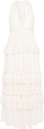 Philosophy di Lorenzo Serafini Femme, Robes, Beige, Taille: 36 FR Maxi Robes