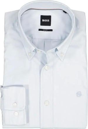 HUGO BOSS Herren Hemd blau Baumwolle