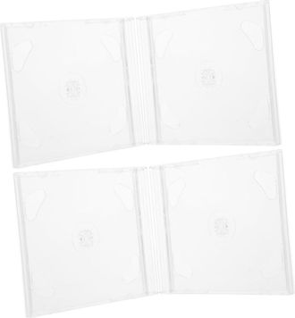 Cabilock 4stücke Wiederverwendbarer Cd-hüllen Für Discs DVD-aufbewahrungsboxen Cd-Halter-hüllen Disc-aufbewahrungs-Organizer Cd-Boxen Cd-behälter Disc-hüllen