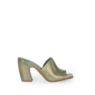 Cortana Bronze T&uuml;rkis Leder Pantoletten - - Shoes - Damen - Mehrfarbig - 40 EU
