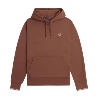 Fred Perry Homme, Sweatshirts et sweats à capuche, Brun, Taille: S SweaT-shirt à capuche marron