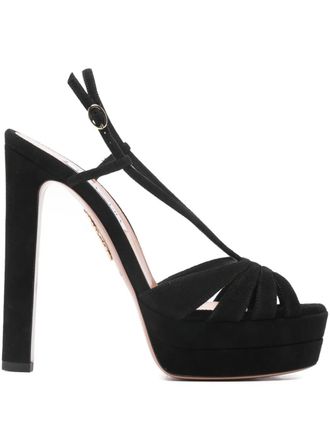 Aquazzura Aim&eacute;e suede sandals - Schwarz