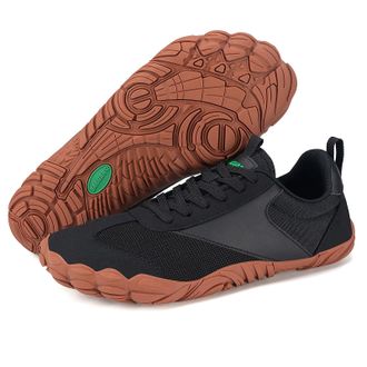 Saguaro Barfußschuhe Herren Leicht Barfussschuhe Damen Barfuß Sneaker Atmungsaktiv rutschfest Barefoot Shoes mit Breite Zehenbox, Schwarz, 45 EU