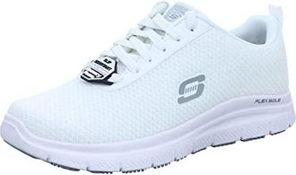 Skechers Chaussures de Travail Flex Advantage Bendon pour Homme, Traitements Anti-Taches et Anti-Taches en Maille Blanche, 47.5 EU