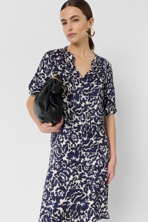 Gerard Darel Robe courte imprim&eacute; floral abstrait - RALIAH - Encre