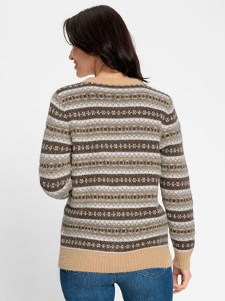 Witt Strickjacke Jacquard-Strickjacke Langarm Jacquard