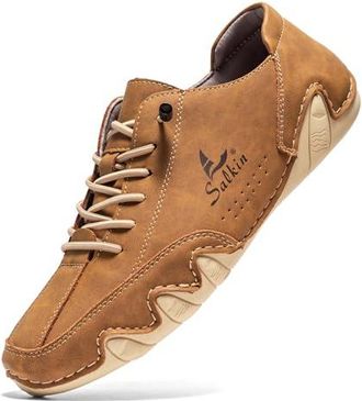Generic Chaussures de conduite pour homme - Chaussures décontractées pour homme - Mocassins tendance et confortables pour la marche, jaune, 42 2/3 EU