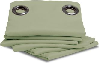 MOONDREAM Vorhang, Green - Almond - Eyelet, W145 x H260 (57x102)