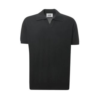 Alpha Studio Polohemd mit V-Ausschnitt - - Tops - Herren - Schwarzk - XL