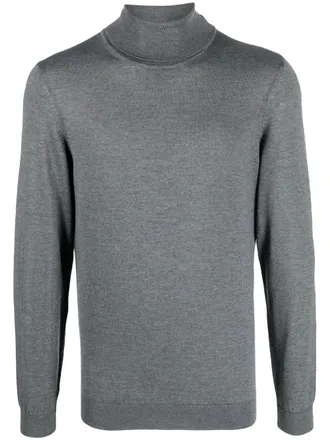 BOSS sweat en laine à col roulé - Gris