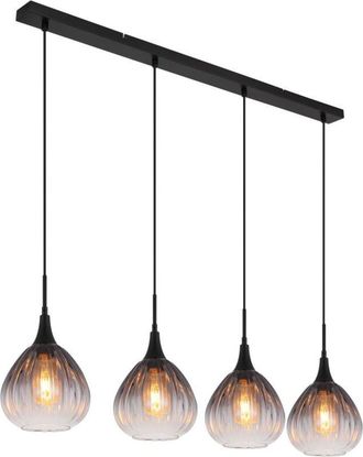 Globo Lighting suspension - OLSEN - noir - verre - grande lampe de table