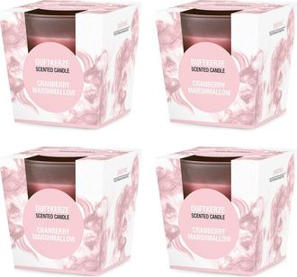 Pajoma Duftkerze im satinierten Glas | Brenndauer: 25 Stunden, in edler Geschenkverpackung | Premium Qualität (Cranberry Marshmallow, 4)