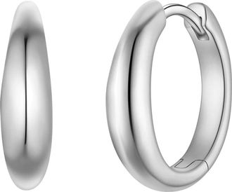 Glanzst&uuml;cke M&uuml;nchen Ohrringe - Sterling Silber Creolen - Gr. unisize - in Silber - f&uuml;r Damen