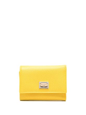 Dolce & Gabbana Portemonnaie mit Logo-Schild - Gelb
