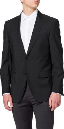 Bugatti Herren Sakko 793000-99801, Einfarbig, Gr. 48, Schwarz (Schwarz 59)