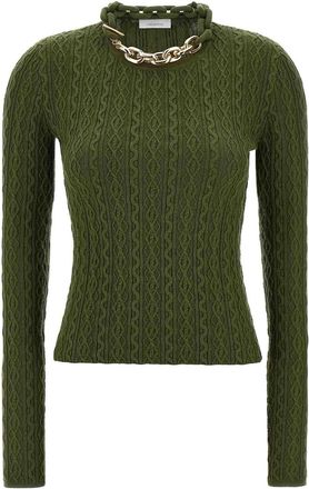Paco Rabanne Rundhalspullover - Grün