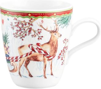 SELTMANN WEIDEN [DL] Zusatzsortiment Becher mit Henkel 0,40 l (Life) rund Hirsch mit Schlitten [RAB] [SP] UVP: 16,90