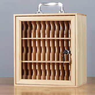 Generic Handy-Schlie&szlig;fach for Den Unterricht, Wandmontierte Telefon-Aufbewahrungsbox Mit Gro&szlig;er Kapazit&auml;t und Einem Sicheren Schloss, Geeignet for Schulen und