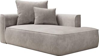 Vente-Unique Recamiere - rechtsseitig - Cord - Beige - PINETA