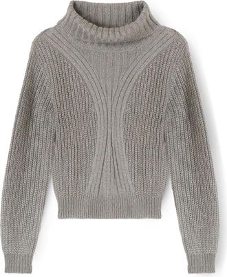 Motivi Femme, Pulls, Gris, Taille: 42 FR Pull col roul&eacute; en maille mohair et lurex