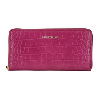 Carlo Colucci Femme, Accessoires, Rose, Taille: ONE Size Portefeuille avec logo imprim&eacute;
