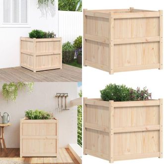 vidaXL Vidaxl - Jardini&egrave;re dext&eacute;rieur 70x70x70 cm bois de pin massif - Jardinieredext&eacute;rieure - Jardini&egrave;re Bois - Pot De Fleurs Ext&eacute;rieur - D&eacute;co Jardin